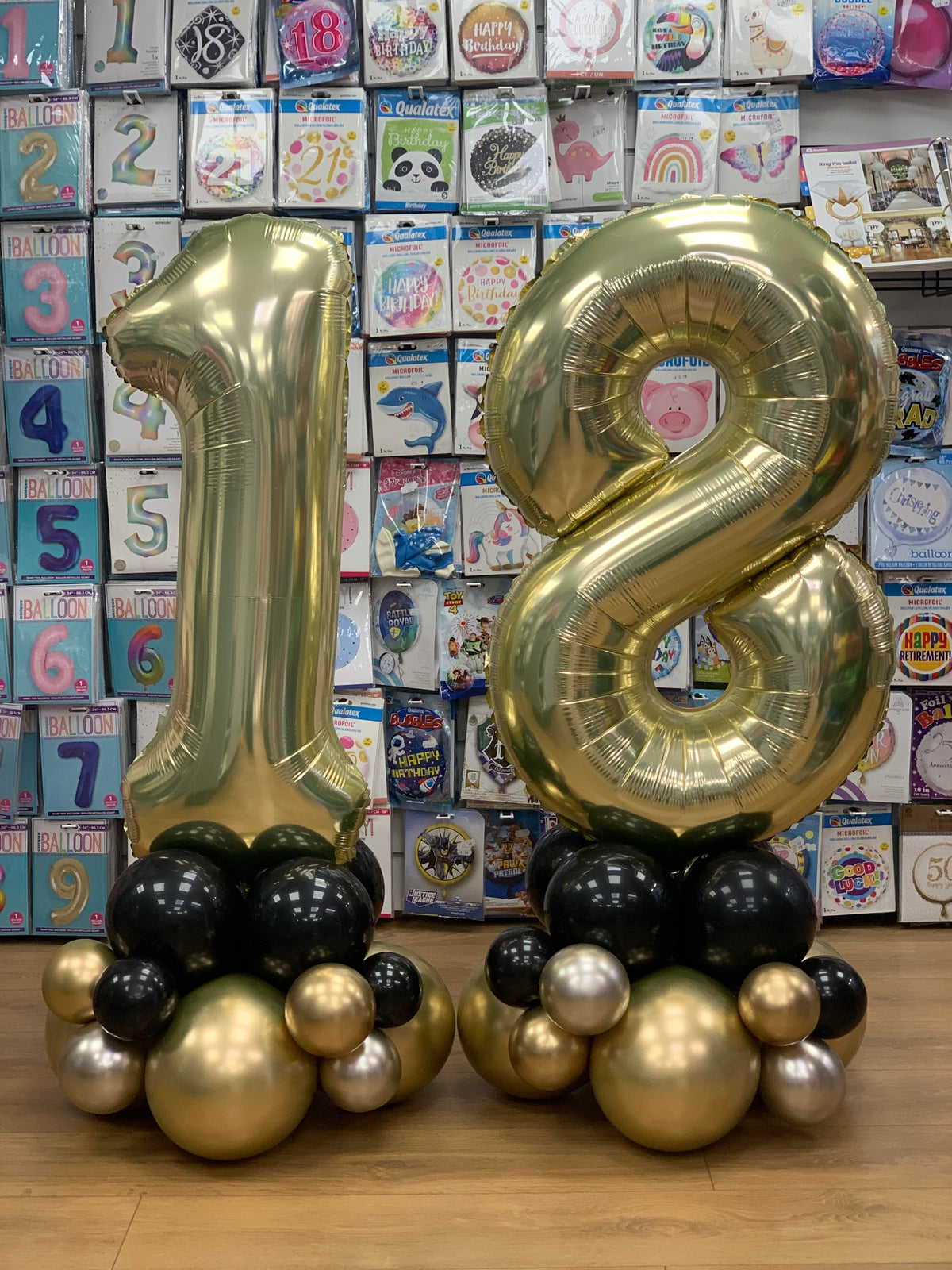 Inflated Number Balloon Stacks — Sweet Celebrations Ltd