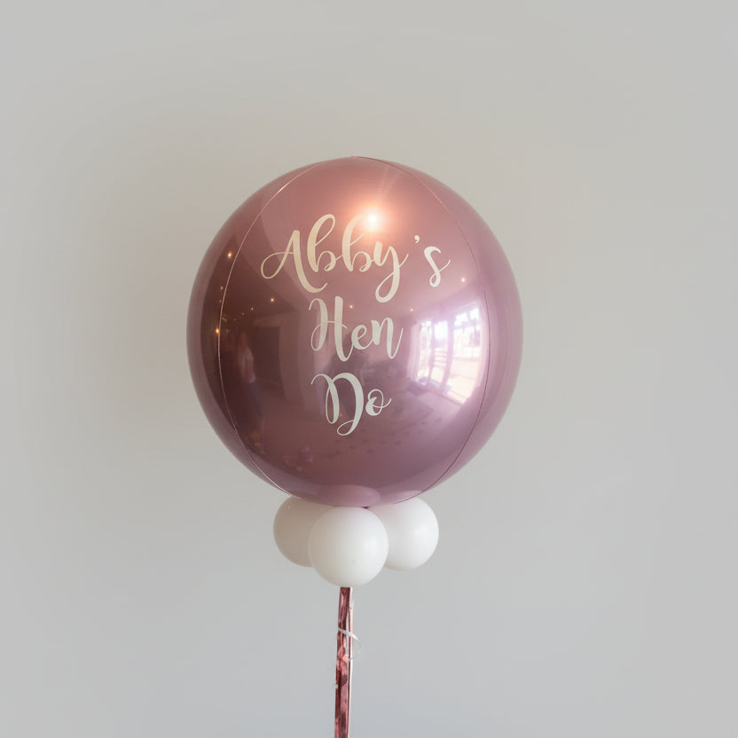 Personalised Rose Gold 'Hen Night' Balloon — Sweet Celebrations Ltd